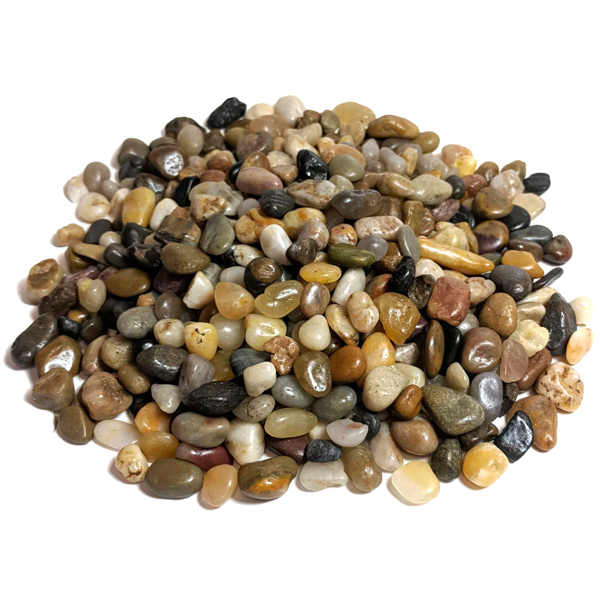 Decorative Polished Mixed Pebbles 3/8" Gravel Size (10-lb Bag ...